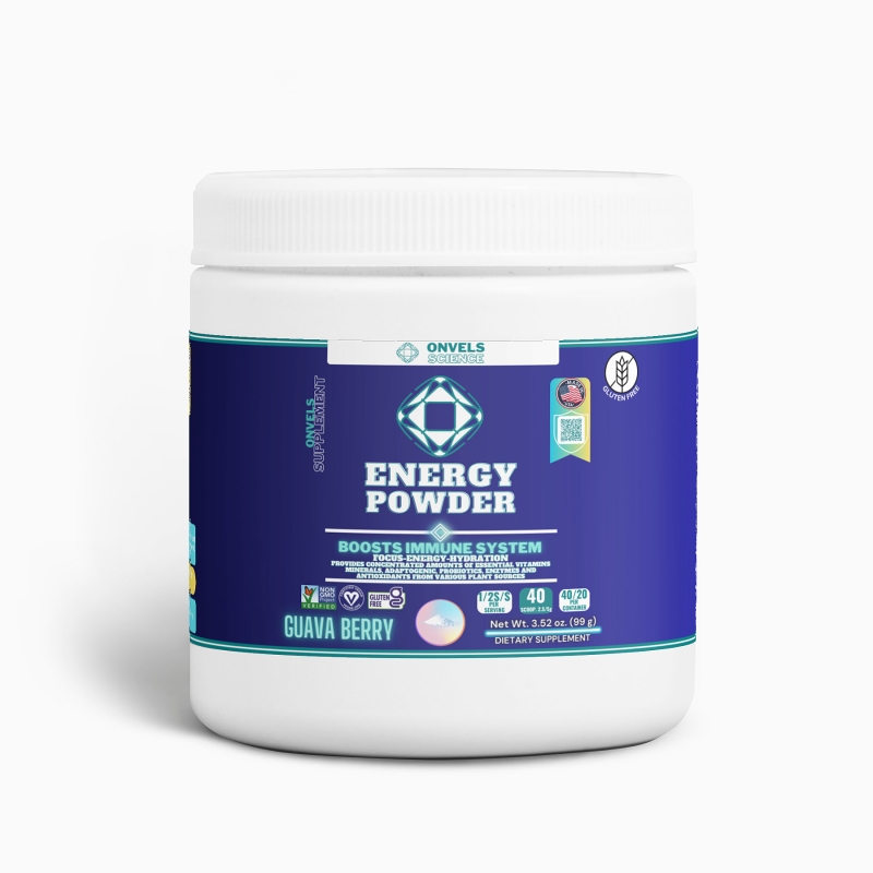 Onvels Guava Berry Energy Powder Supplement - Balanced, Sugar-Free ...