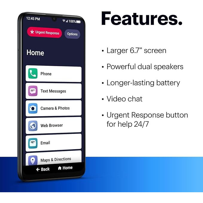 Lively Jitterbug Smart4 Smartphone for Seniors - Cell Phone for Seniors ...